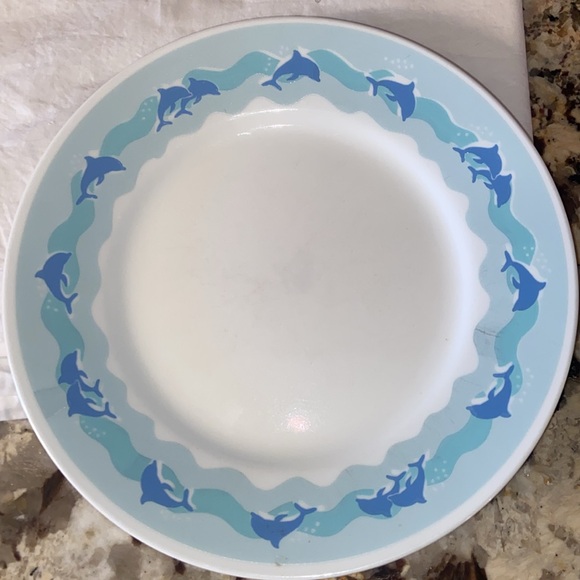 Corelle | Dining | Euc Corelle By Corning Ocean Dance Dolphin Dinner ...
